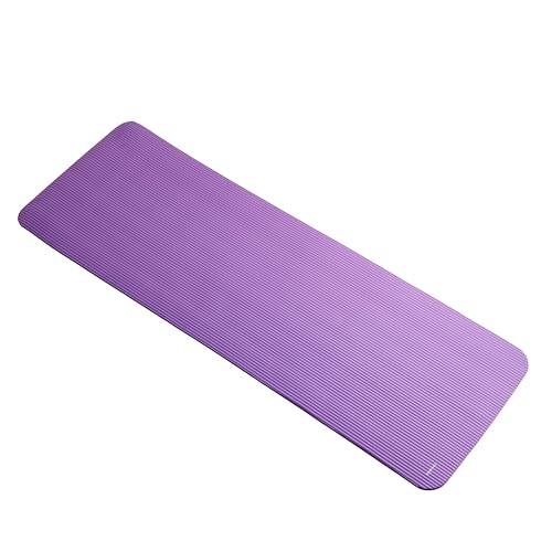 Amazon Basics Extra Thick Exercise Yoga Gym Floor Mat with Carrying Strap, 74 x 24 x .5 Inches, Purple