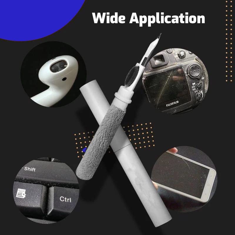 Bluetooth Earbuds Cleaning Pen,in-Ear Headphones Cleaning and Soft Dust Removal Brush Pen for Cleaning The Earwax,Dust in Bluetooth Headset Box,Camera and Mobile Phone (White)