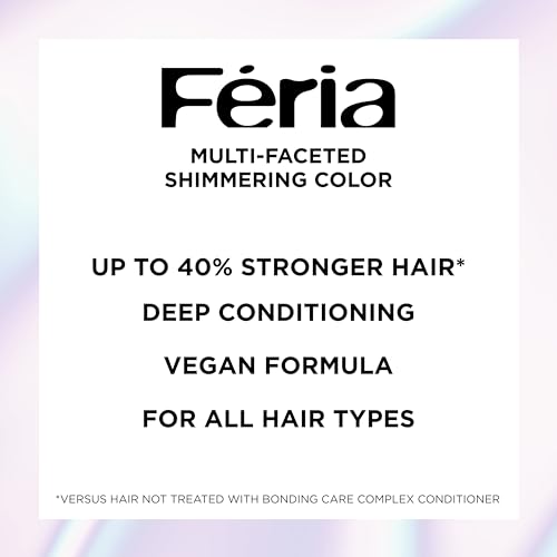 L'Oreal Paris Feria Multi-Faceted Shimmering Permanent Hair Color Hair Dye, V38 Violet Noir (Intense Deep Violet)