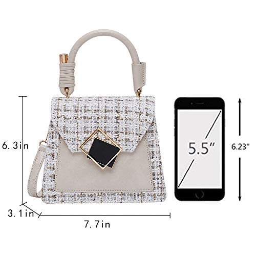 Goodbag Women Crocodile Pattern Leather Clutch Purse Detachable Shoulder Strap Tote Handbag, Coffee