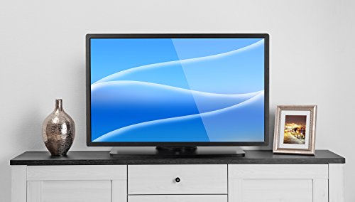 Mount-It! TV Turntable Stand, Rotating Swivel TV Base 32, 37, 40, 42, 47, and 50" TVs, 29 mm Thick Wood, Black