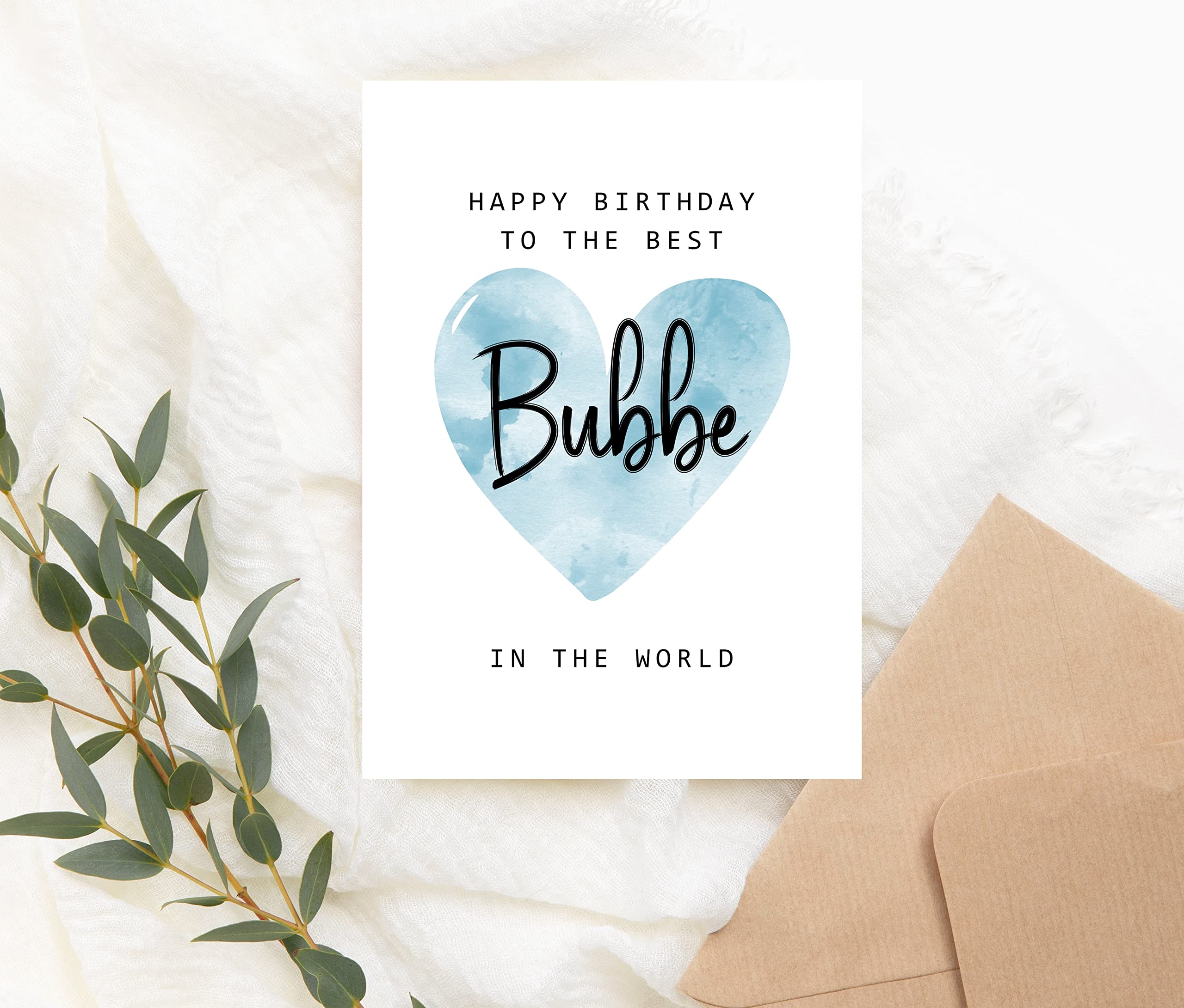 MoltDesigns Happy Birthday To The Best Bubbe In The World Card - Bubbe Birthday Card - Bubbe Card - Father's Day Gift - Happy Birthday Card