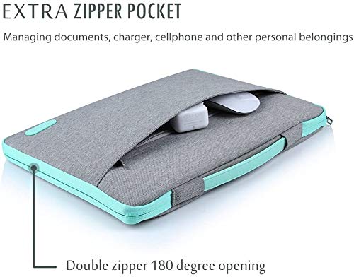 ProCase 14-15.6 Inch Laptop Sleeve Case Protective Bag, Ultrabook Notebook Carrying Case Handbag for MacBook Pro 16" 14" 15" 15.6" Dell Lenovo HP Acer ASUS Samsung Chromebook Computer -Light Grey