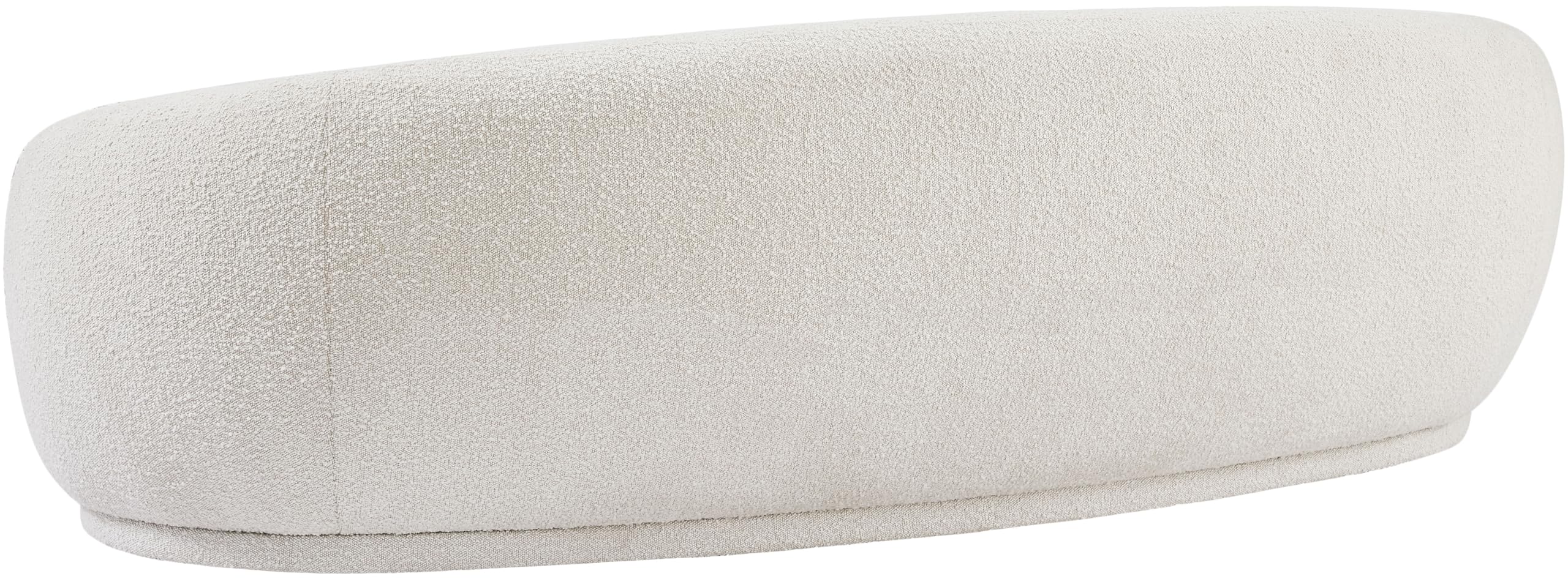 Meridian Furniture 693Cream-S Hyde Collection Modern | Contemporary Boucle Fabric Upholstered Sofa, Cream, 89.5" W x 38" D x 27.5" H