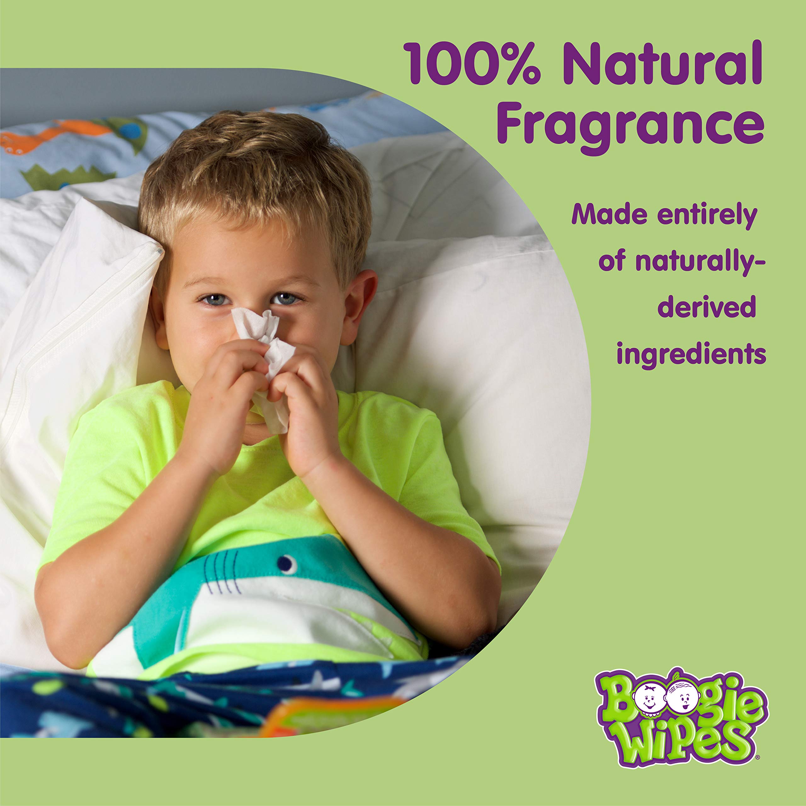 Saline Nose Wipes by Boogie, for Baby & Kids, Face, Hand & Body, FSA/HSA Eligible, Made with Vitamin E, Aloe, and Natural Saline, Fresh Scent, 45 Count (Pack of 2)