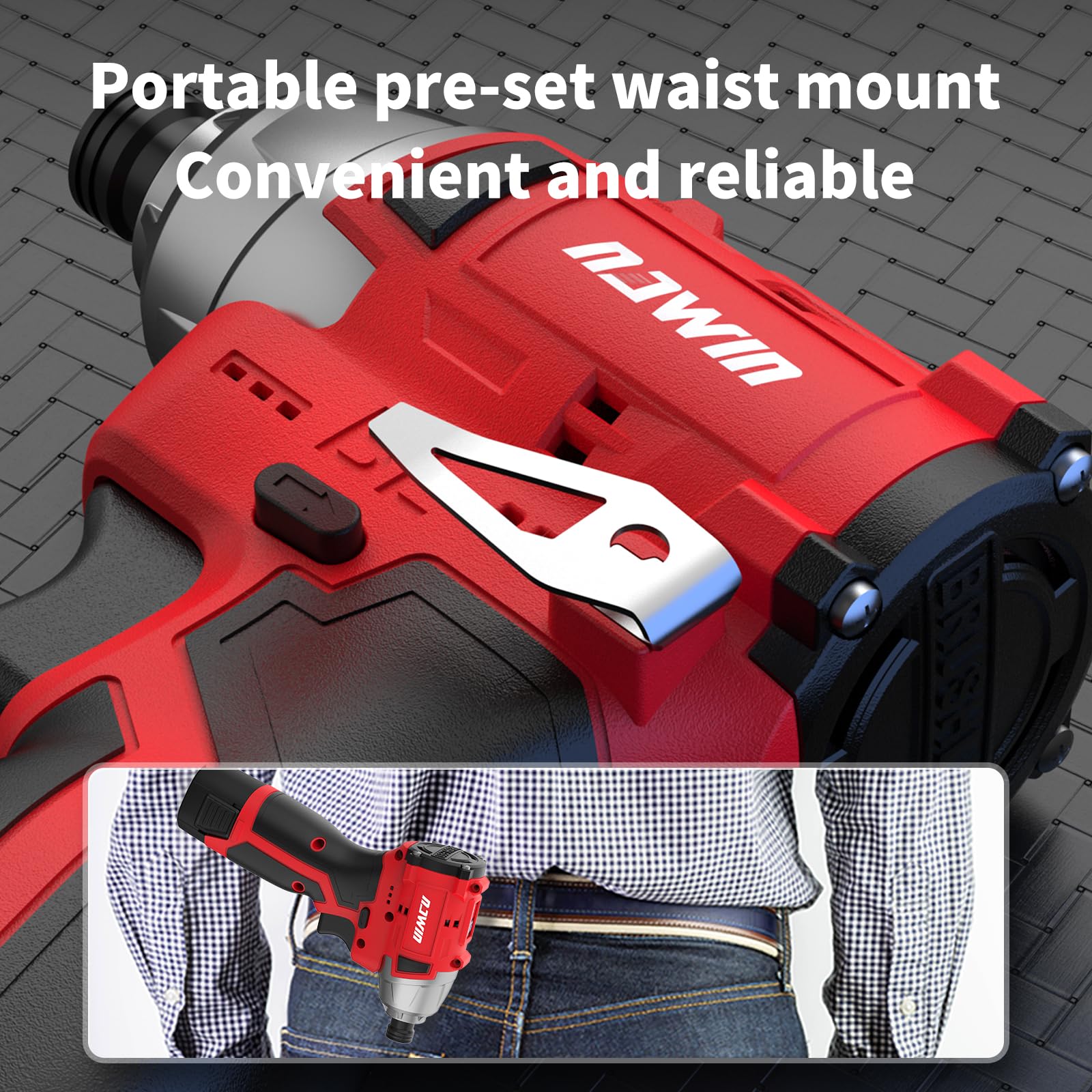 Cordless Impact Driver Kit 16.8V Max Torque 140Nm(105ft-lbs)High Rotation Electric Impact Driver Brushless Motor Continuously Variable Rechargeable 1/4" impact driver 2.0Ah Batteries