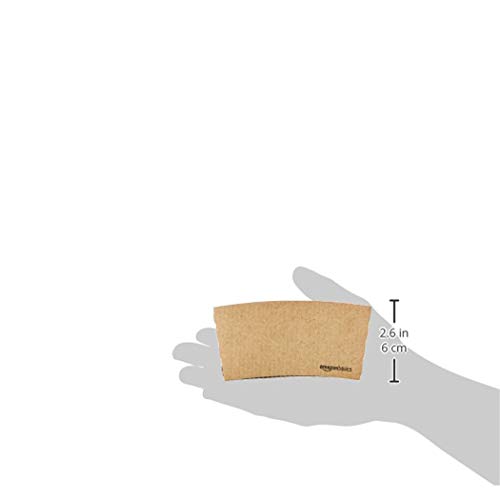 Amazon Basics Kraft Cup Sleeve for 10 and 12oz paper cup, 1,000-Count, Brown