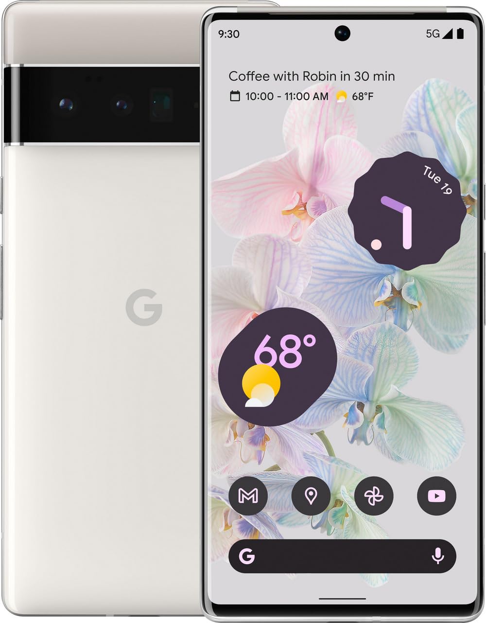 Google Pixel 6 Pro 5G, US Version, 128GB, Cloudy White - Verizon (Renewed)