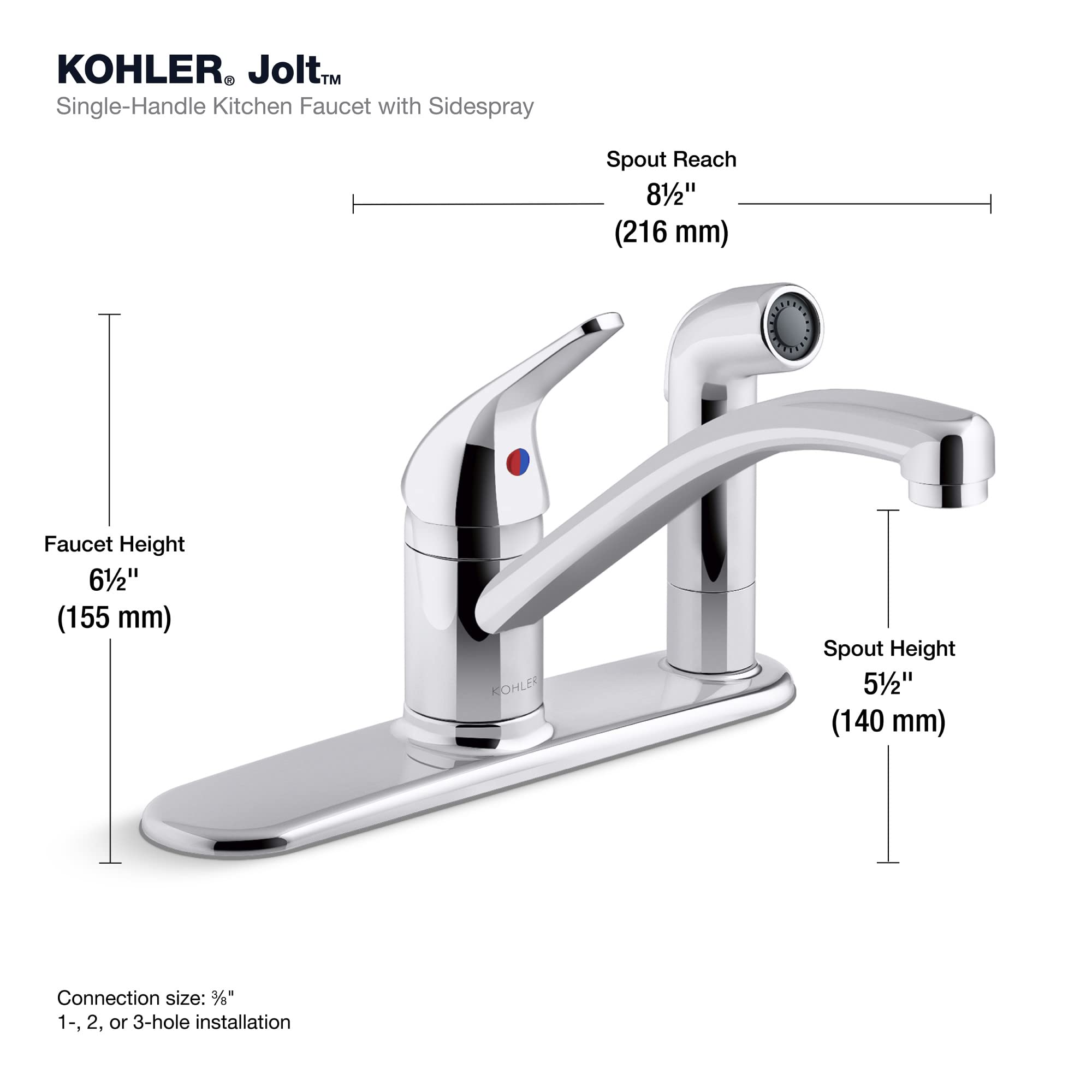 JOLT™SWING SPOUT W/INTEGRATED SIDE SPRAY