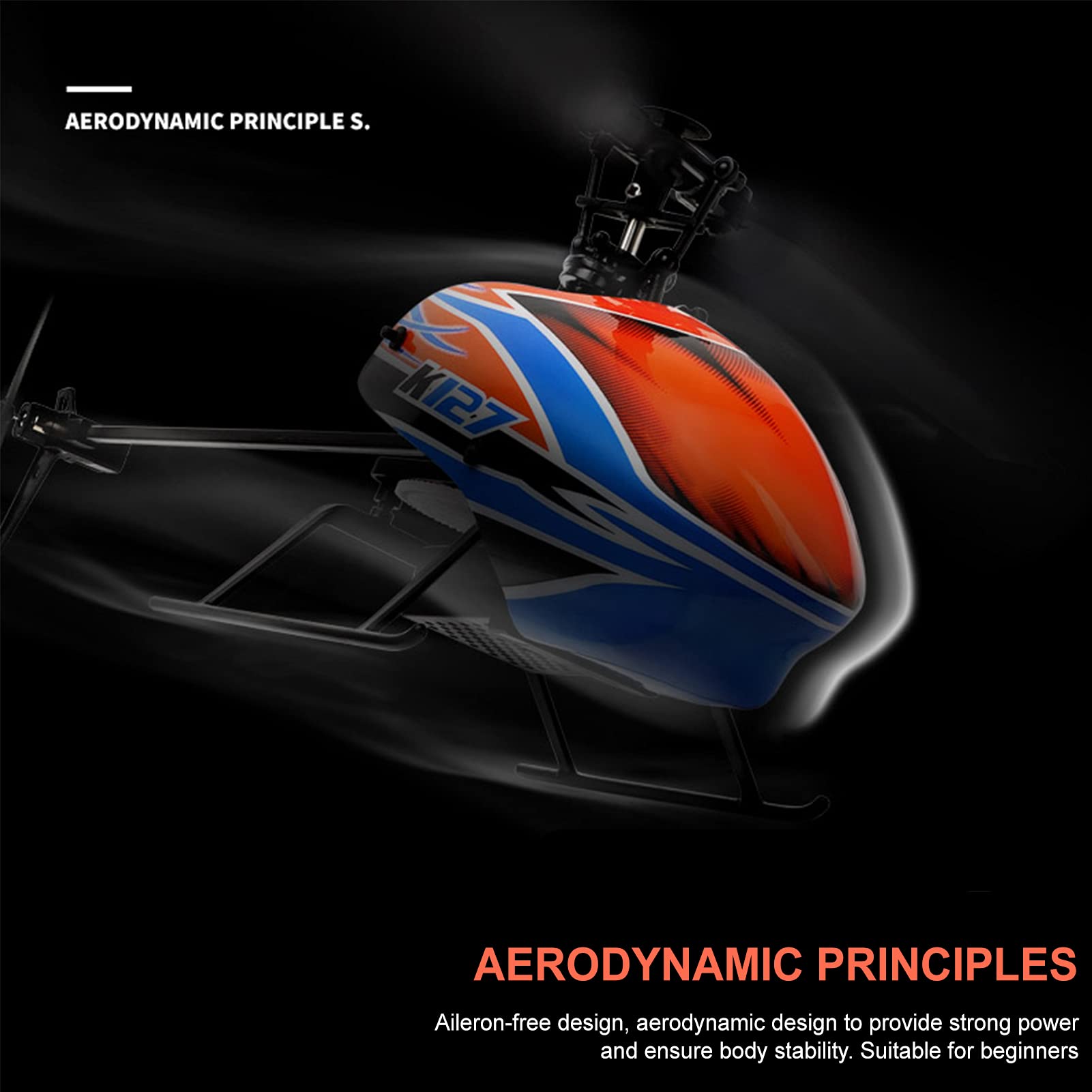 GoolRC RC Helicopter, WLtoys XK K127 Remote Control Helicopter, 4 Channel RC Aircraft with 6-Axis Gyro, Altitude Hold, One Key Take Off/Landing, Easy to Fly for Kids and Beginners
