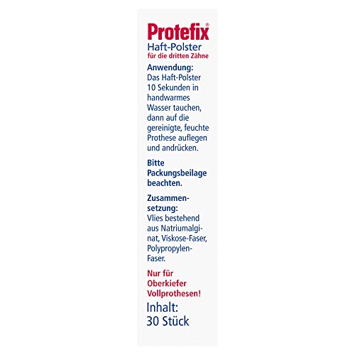 Protefix Denture Pad for The Upper Jaw, Pack of 30