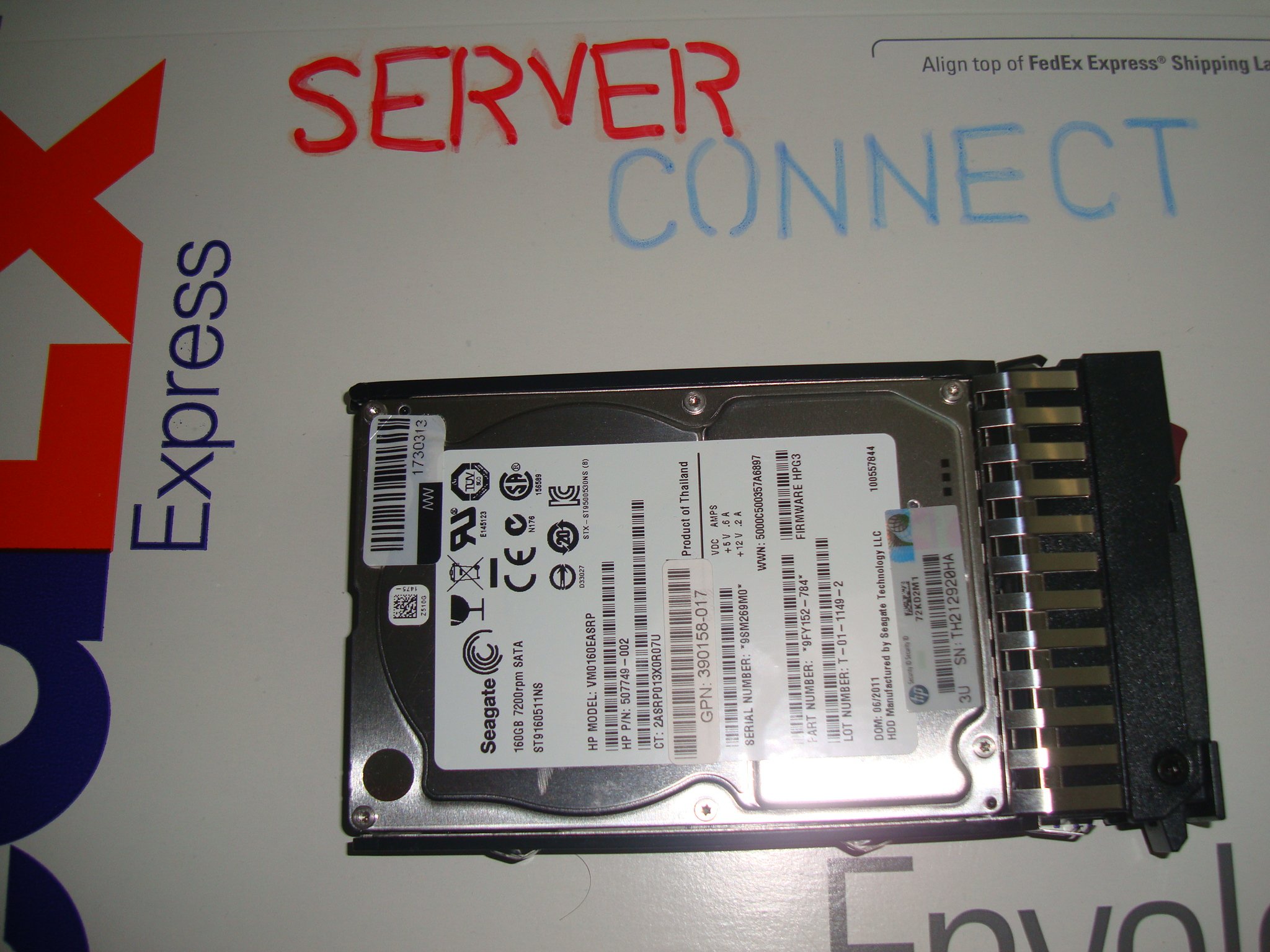 HP 530932-001 160-GB, 3G, SATA, SFF, 7,200-rpm, dual-port New Bulk