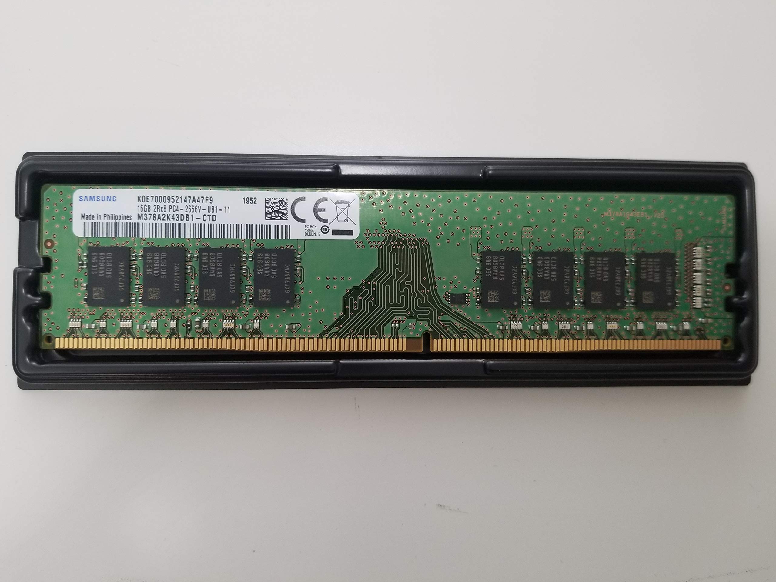 SAMSUNG 16GB DDR4 PC4-21300 2666MHz 288 PIN UDIMM 1.2V CL 19 Desktop ram Memory Module M378A2K43DB1-CTD 5th Generation