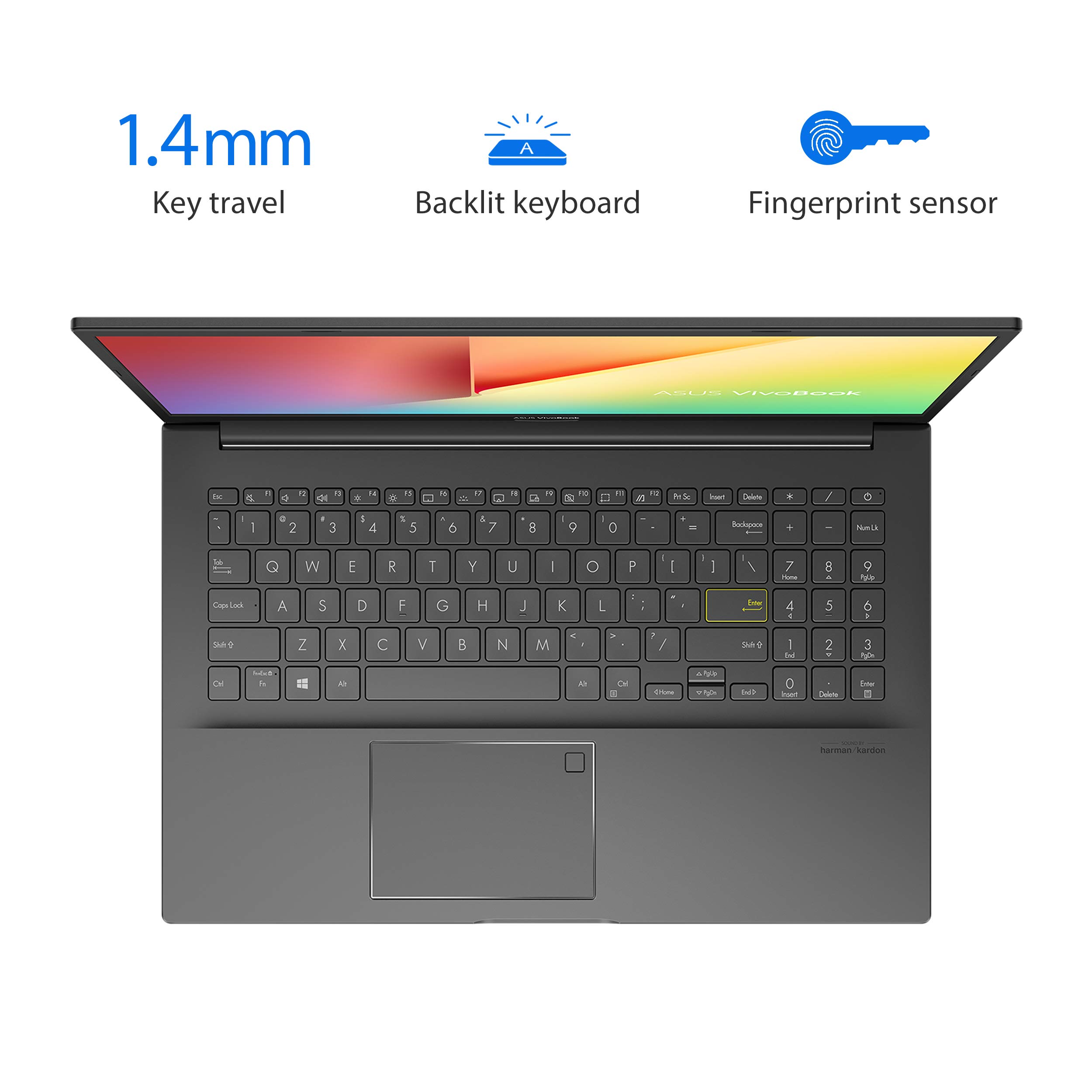 ASUS VivoBook 15 S513 Thin and Light Laptop, 15.6β FHD Display, AMD Ryzen 5 5500U Processor, Radeon graphics, 8GB DDR4 RAM, 512GB PCIe SSD, Fingerprint, Windows 10 Home, Indie Black, S513UA-DS51