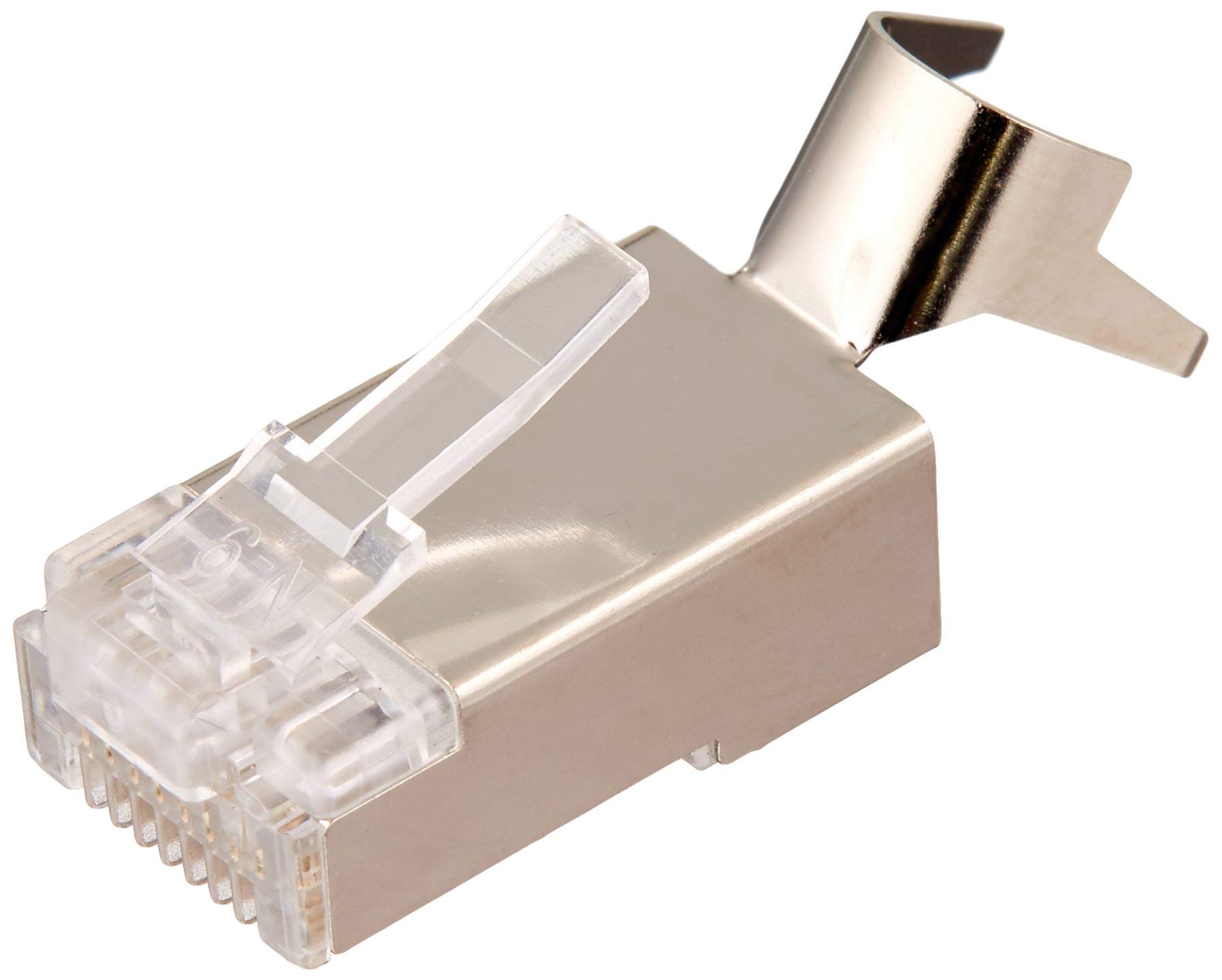 Platinum Tools 106190 RJ45 Cat6A 10 Gig Shielded Connector with Liner, 100-Pack