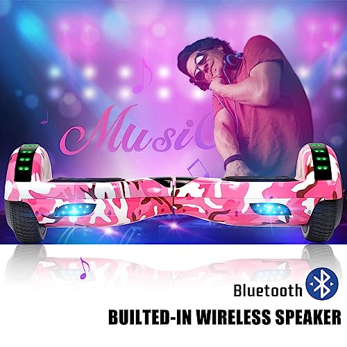 FLYING-ANT Hoverboard with Seat Attachment, 6.5β Self Balancing Scooter with Hoverkart, Hoverboards with Bluetooth and LED Lights, Best Gift for Kids and Teenagers,Shipping from USA