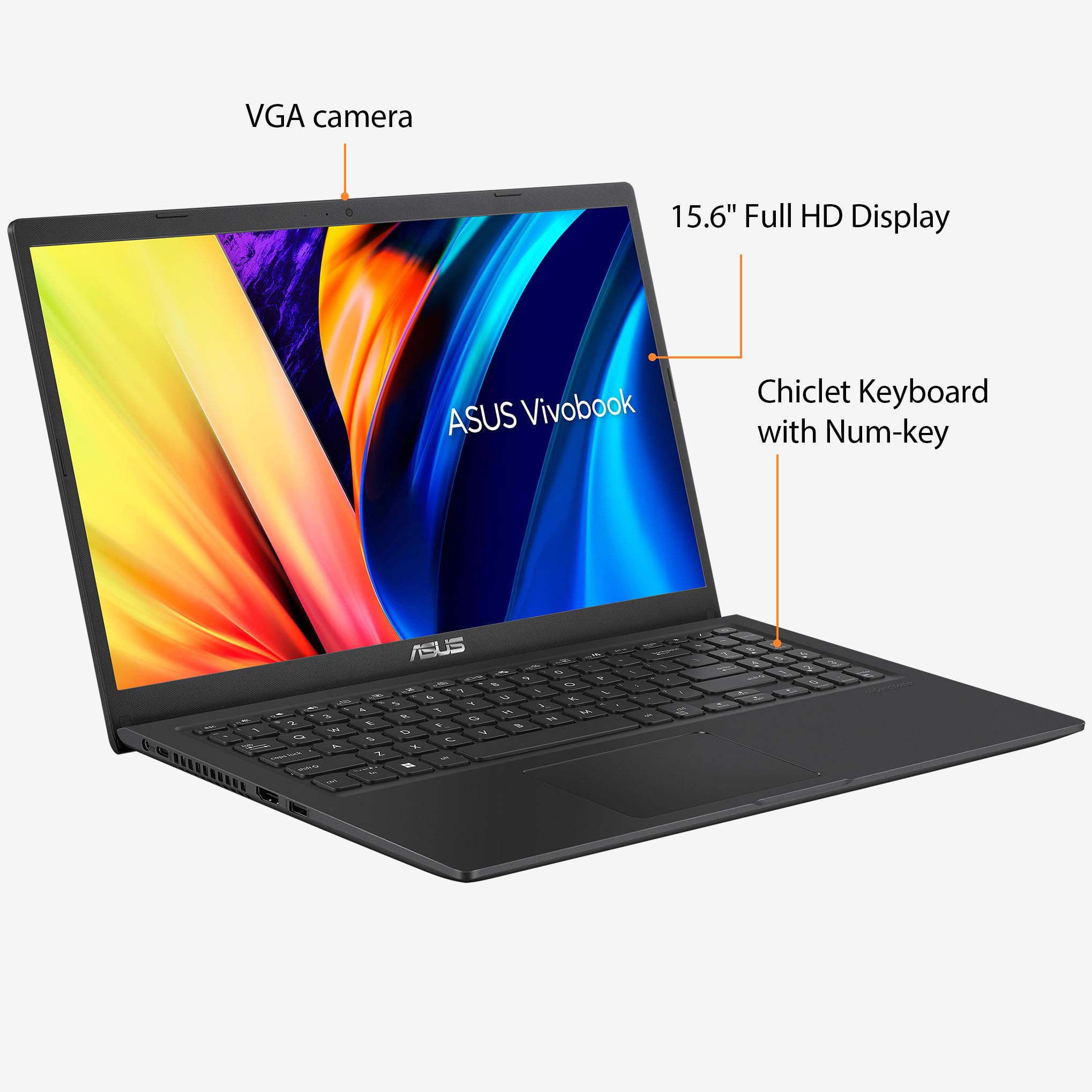 ASUS VivoBook 15 15.6" FHD Business Laptop Computer, Intel Core i5-1135G7 up to 4.2GHz (Beat i7-1065G7), 32GB DDR4 RAM, 2TB PCIe SSD, 802.11AC WiFi, Bluetooth, Black, Windows 11 Pro, BROAG Cable