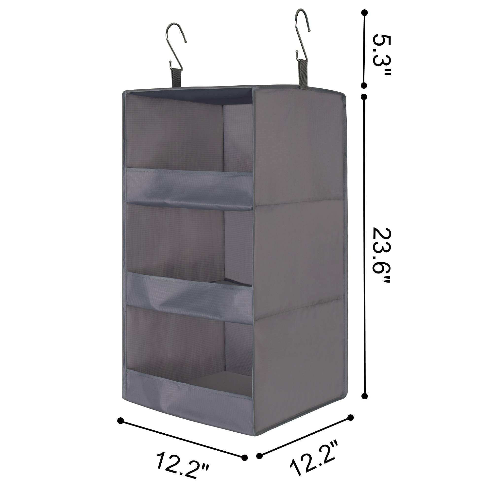 GRANNY SAYS Bundle of 3-Pack Rectangle Storage Bins & 1-Pack Hanging Closet Organizer