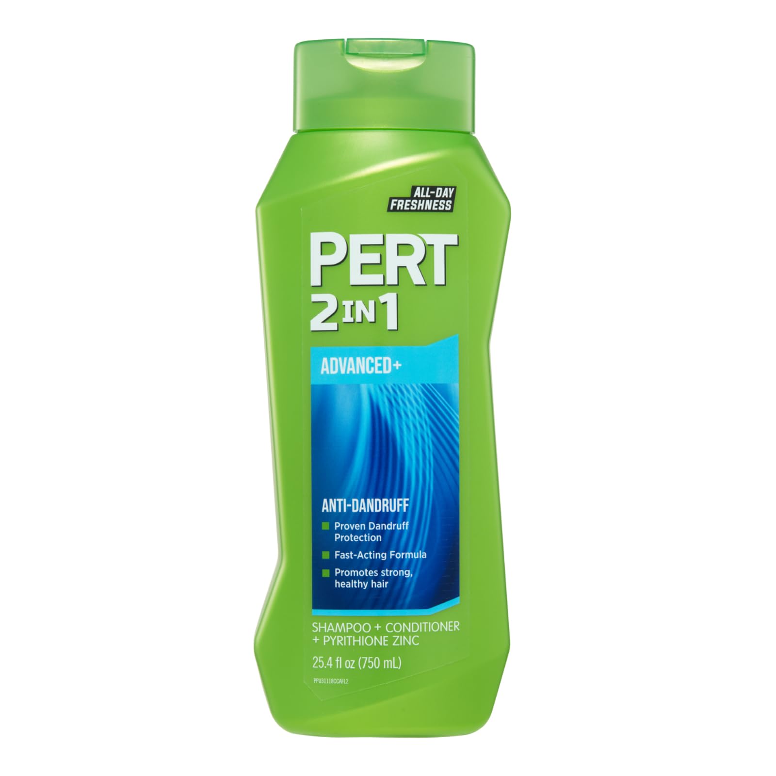Pert Anti-Dandruff 2 in 1 Shampoo and Conditioner - Advanced Shampoo Conditioner with 2 Percent Salicylic Acid - Dandruff Shampoo with Zinc - 25.4 oz 4 Pack