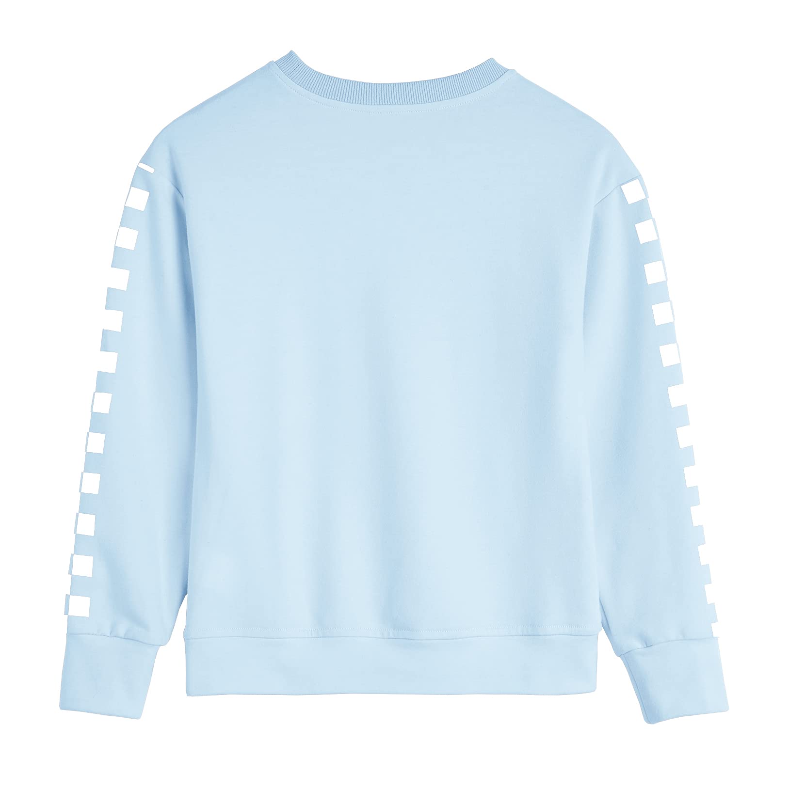 Apbondy Girls Sweatshirt Casual Crewneck Long Sleeve Striped Pullover Tops Blue