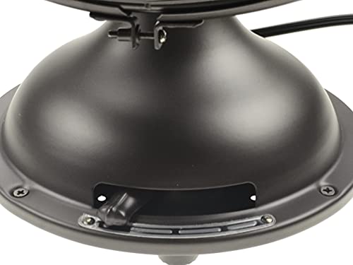 HUNTER Metal Retro Table Fan-Powerful 3 Speeds and Smooth Oscillation, 12", Oil-Rubbed Bronze