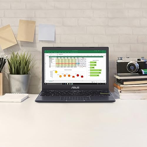 ASUS Vivobook Go 14 L410 Ultra Thin Laptop, 14†FHD Display, Intel Celeron N4020 Processor, 4GB RAM, 64GB eMMC, NumberPad, Windows 11 Home in S Mode, 1 Year Microsoft 365, Star Black, L410MA-AH02