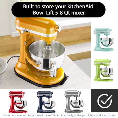 Mixer Slider for Kitchenaid 5-8 Qt Bowl Lift Stand Mixer,Sliding Tray Kitchen Appliance Slide Tray Mixer Mover Mixer Mat with Smooth Rolling Wheels for Kitchenaid Professional Series
