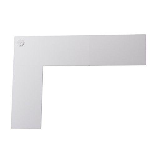 SEI Furniture Flynn Floating Wall Mount Corner Desk - Storage Cubbies - Pure White Finish