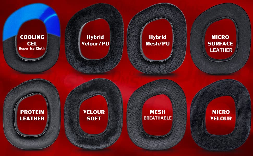 HS80 Cooling Gel Ear Pads Compatible with HS80 Headset I Thicker Enhanced Memory Foam - More Breathable Comfort by DIMOST