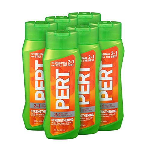 Pert Strengthening 2 in 1 Shampoo and Conditioner, 13.5 Ounce (Pack of 6)