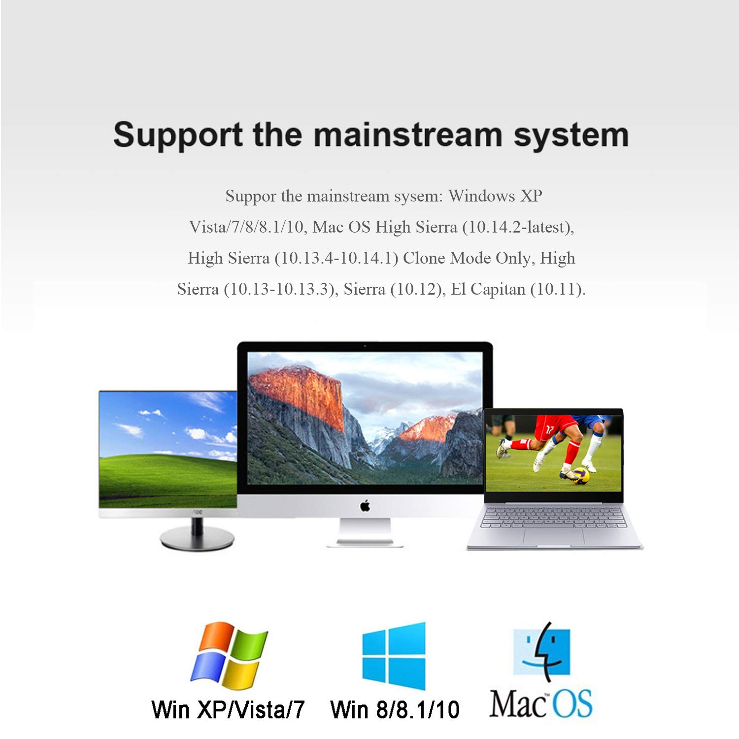 ELECABLE USB to HDMI Adapter Cable 15 FT for Mac OS Windows 11/10/8/7, USB 3.0 to HDMI Male HD 1080P Monitor Display Audio Video Converter Cord. (15FT)