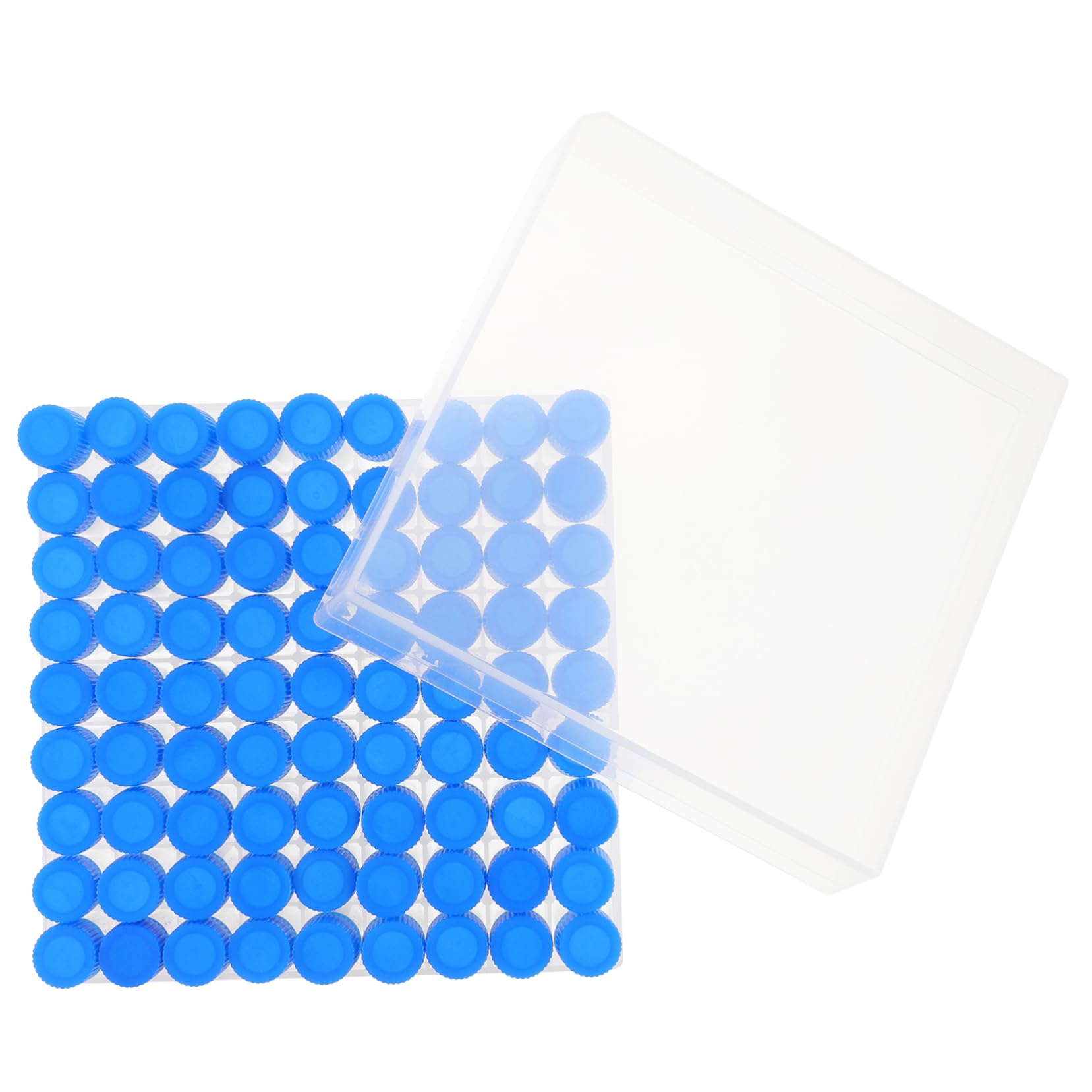 TEHAUX 1. 8ml Small Freezing Tubes Plastic Vials Sample Tubes with Screw Lid Box
