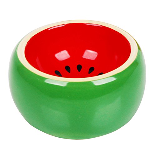 Hamster Food Bowl Ceramic Prevent Being Tipped Over Small Animal Water Dish for Guinea Pig Rodent Gerbil Cavy Hedgehog Feeding Bowl