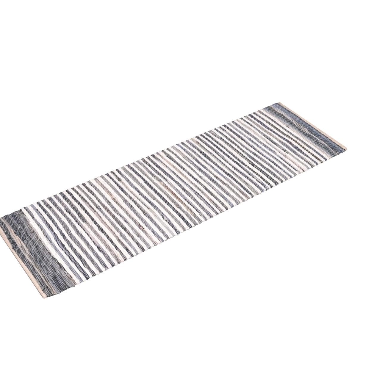 HOMEMONDE Chindi Rag Rug 20"x32" Rectangle Recycled Cotton Hand Braided Reversible Boho Rugs for Doormat/Kitchen/Living Room (Blue)