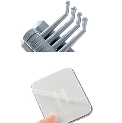 HTDBKDBK Household Sticky Hook Strong Punch-Free Creative Multifunctional Hook Rack Wall Sticker Hook, Blue, One Size