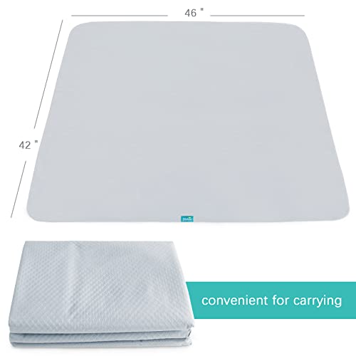 Splat Mat 2 Pack for Under High Chair & Arts & Crafts & Eating Mess, Waterproof 42''×46”Baby Playtime Anti-Slip High Chair Mat for Floor or Table, Reusable & Portable Splash Mat for Under High Chair