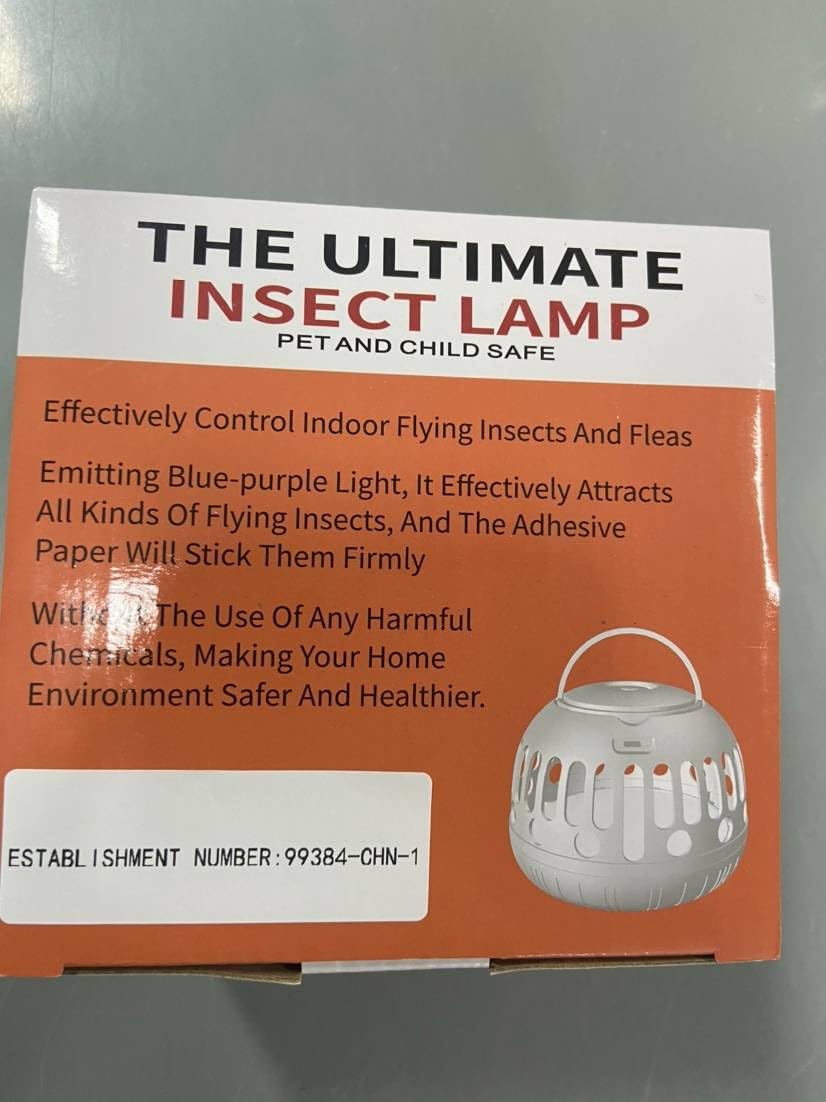 Upgraded Flea Traps for Inside Your Home,Flea Treatment with Light and 5 Flea Trap Refills,Flea Light Trap for Indoor,Flea Bombs for Home,Flea Killer Traps for Home, Friendly to Pets & Children