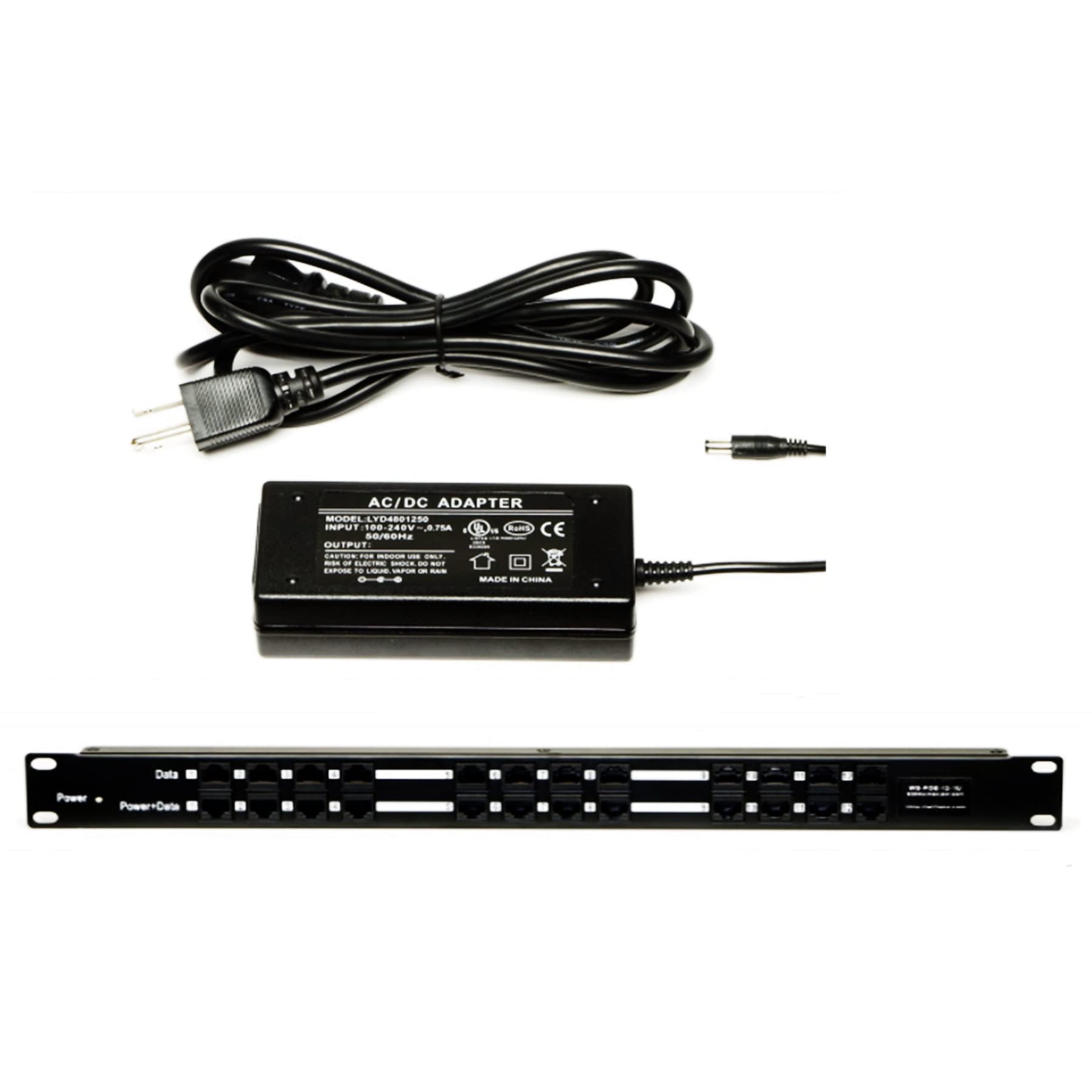 PoE Texas POE-12-24v60w | 12 Port Passive PoE Injector - Power Over Ethernet with 24 Volt 60 watt Power Supply for Ubiquiti, Mikrotik and Similar Devices