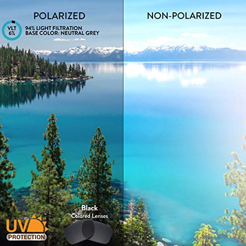 Apex Lenses Non-Polarized Replacement Lenses for Dragon Hype LL Sunglasses (Black)