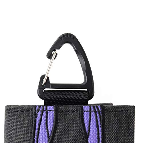 Miss Sapato Women's Tri-Fold Wallet, Mini with Carabiner, RADIO EVA, Red