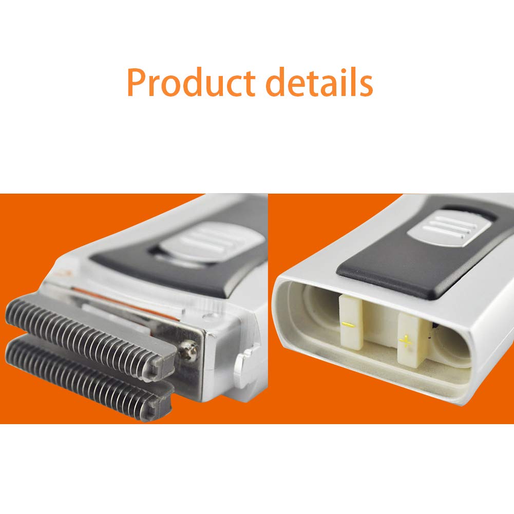 Electric Shavers for Men, Mens Beard Electric Shaver, Cordless Metal Double Shaver, Wet Dry Trimming Mini Travel Beard Home Washable Razor