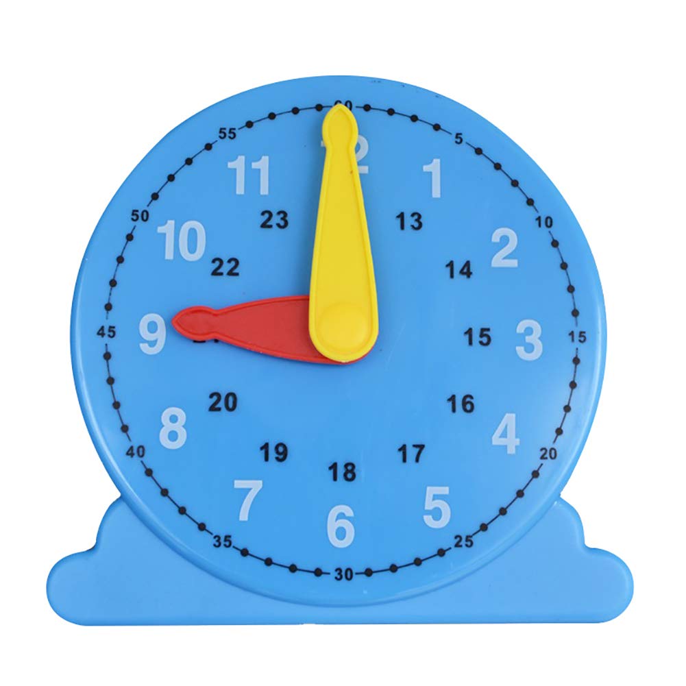 Gsdviyh36 12/24 Hours Montessori Student Learning Clock Time Teacher for Kids Children, Easy to Read, Not Easy to Broken, Punctual Timing Random Color