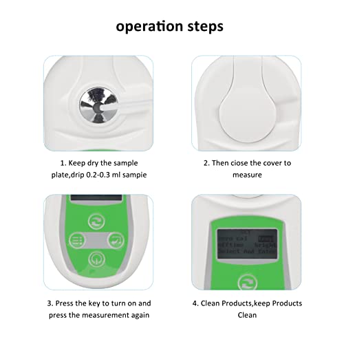Brix Meter Refractometer, Brix Reader Tester Handheld Sensitive Easy to Use 0-32% for Agriculture