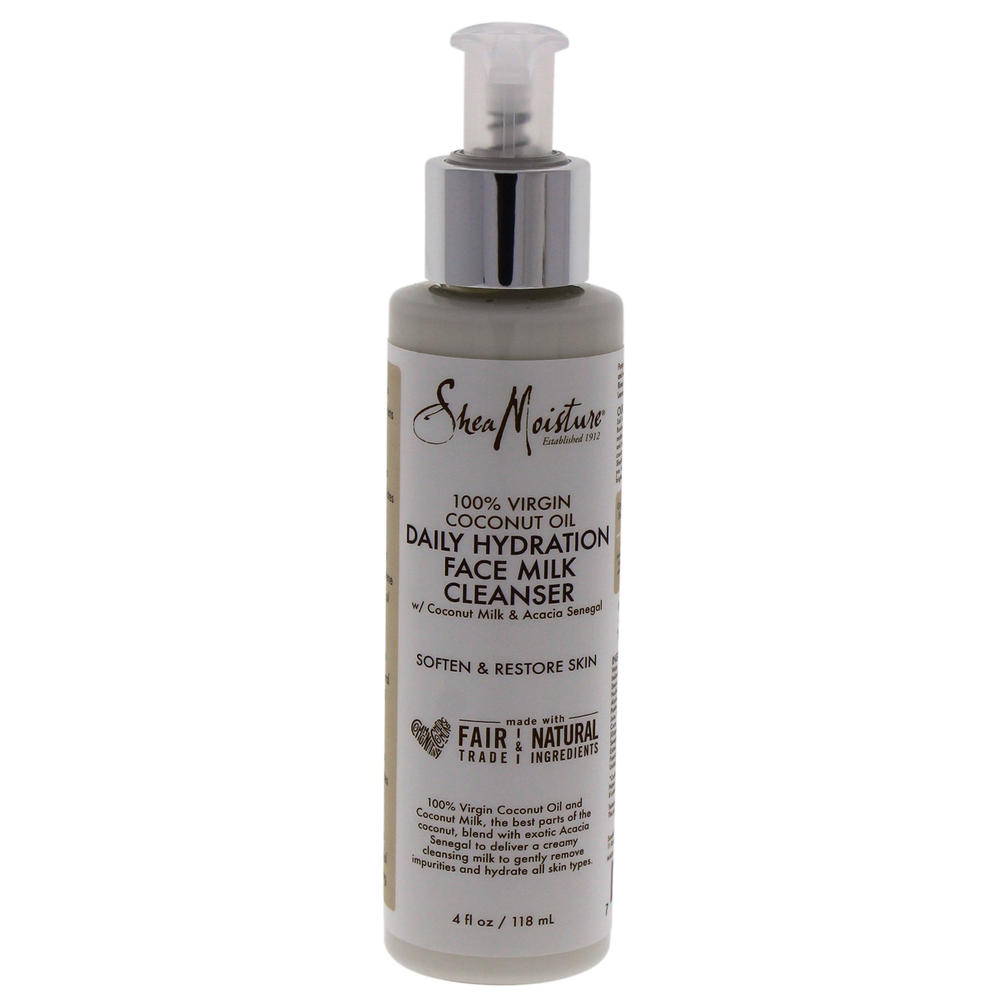 SheaMoisture 100% Virgin Coconut Oil Daily Hydration Face Milk Cleanser | 4 fl.oz.