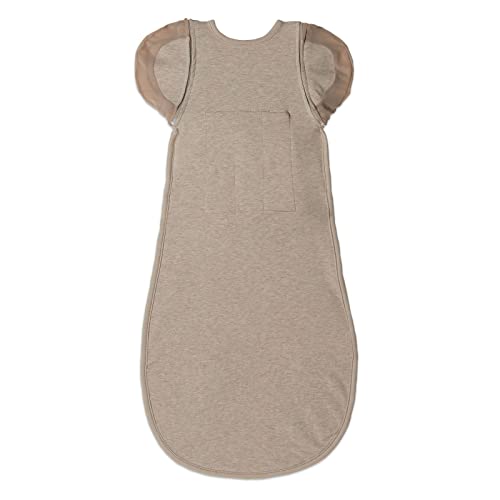 Nested Bean Zen One™ - Gently Weighted Swaddle for Babies 3-6M (13-18.5 Lbs) | Adapts for arms in/Out | Prevents startles | Aid Self-Soothing | 2-Way Zipper | Machine Washable | TOG 1.0