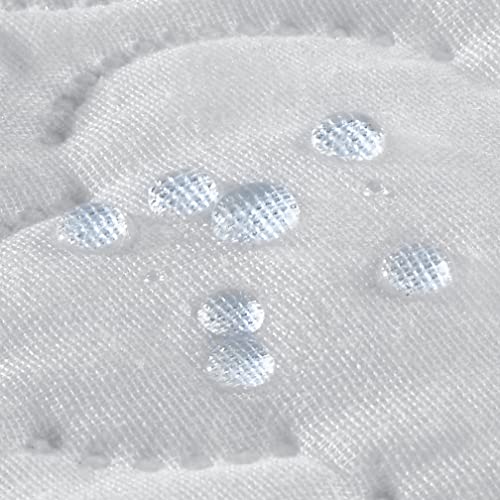 Sealy Waterproof Protection Fitted Toddler and Baby Mini Crib Mattress Pad Cover Protector, Noiseless, Machine Washable and Dryer Friendly, 38" x 24" - White