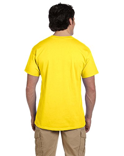 Fruit of the Loom mens 5 oz. 100% Heavy Cotton HD T-Shirt(3931)-YELLOW-XL