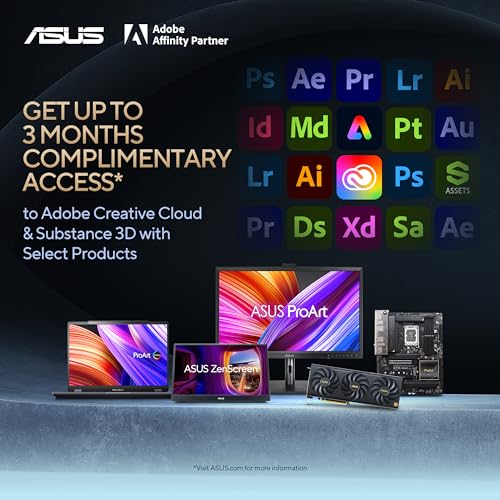 ASUS ZenScreen Touch Screen 15.6” 1080P Portable USB (MB16AMT) - Full HD (1920 x 1080), IPS, Anti-glare, Built-in Battery, Speakers, Eye Care, USB Type-C, Micro HDMI, Smart Case, 3-Year Warranty