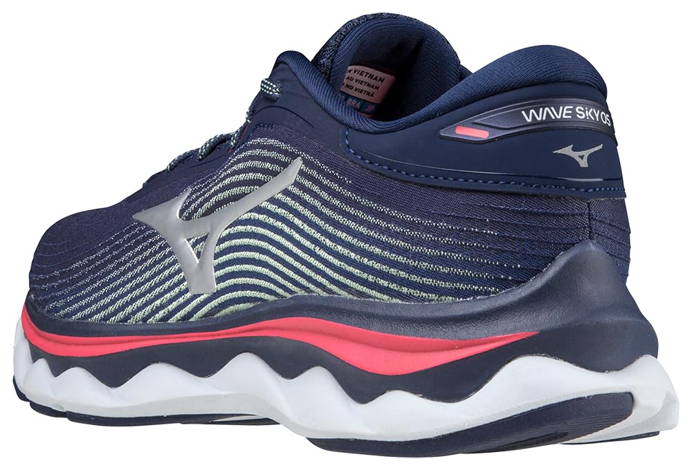 Mizuno Women's Wave Sky 5 Running Shoe, Peacoat, 8