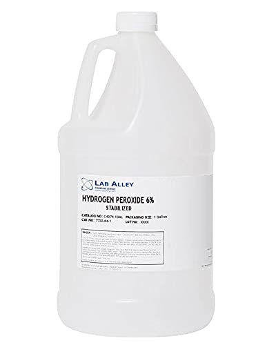 Hydrogen Peroxide 6% (Stabilized) Lab Grade, 4 x 1 Gallon Case